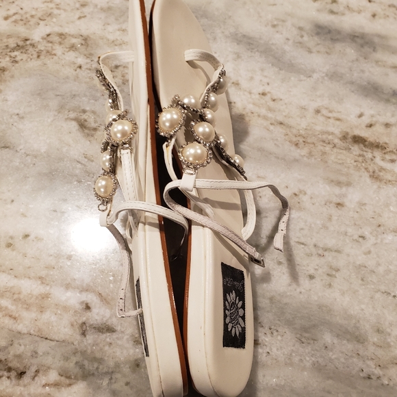 Yellow Box | Shoes | Yellow Box Leatherembellished Sandals | Poshmark